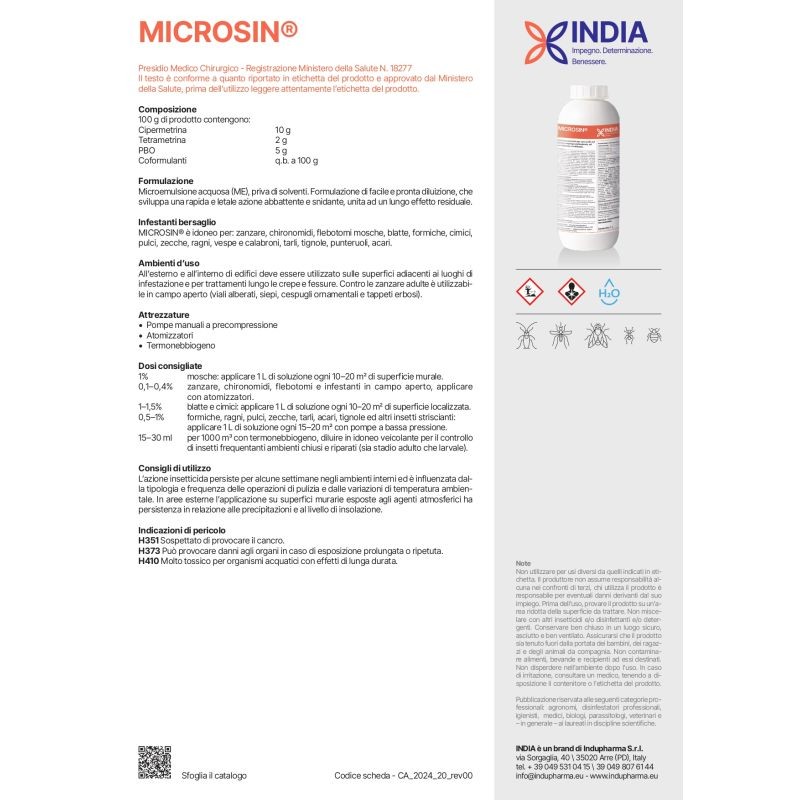 Insetticida Microsin 1 litro